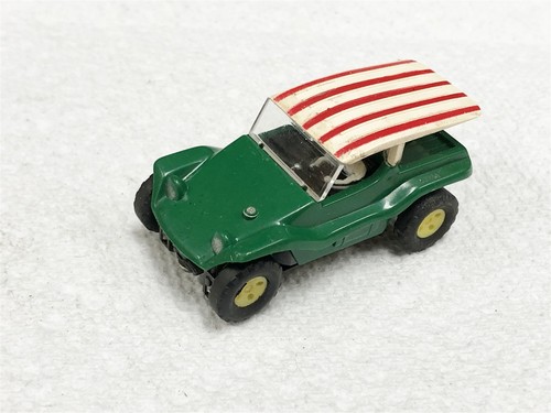 1960s AURORA T JET SLOT CAR DUNE BUGGY COUPE GREEN EXCELLENT WORKING | eBay