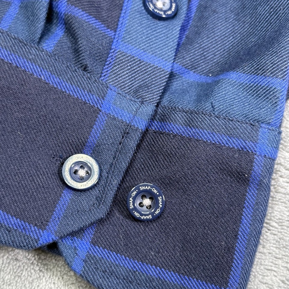 Dixxon Flannel Men’s XL Snap-On Tools Plaid Mechanic Blue Work Limited ...