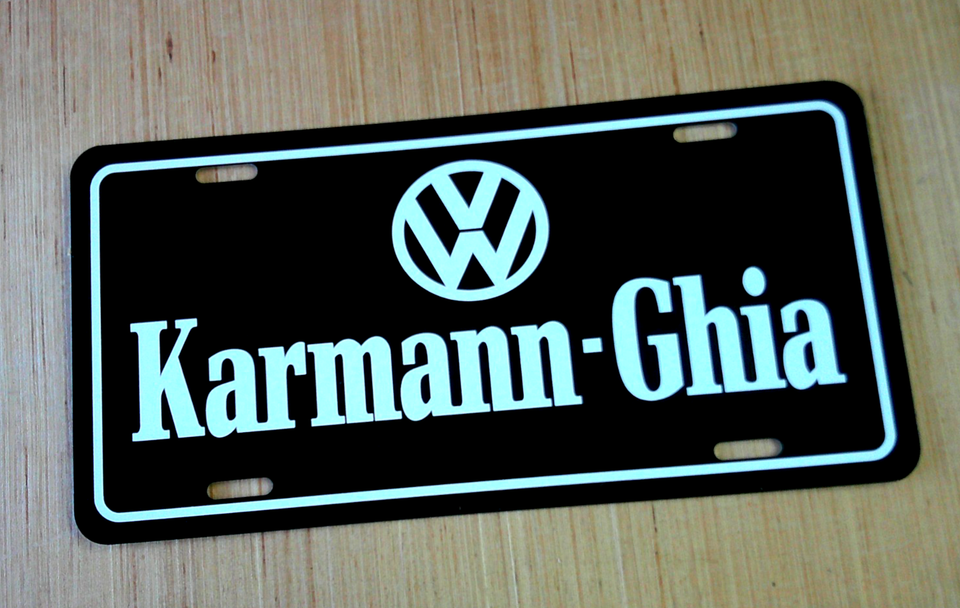 Volkswagen Karmann Ghia license plate tag VW 1968 1969 1970 1971 1972 ...
