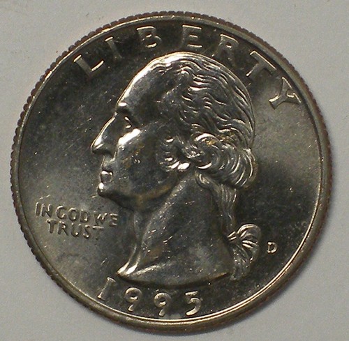 1995 D 25C WASHINGTON QUARTER BRILLIANT UNCIRCULATED COIN FROM ORIGINAL ...
