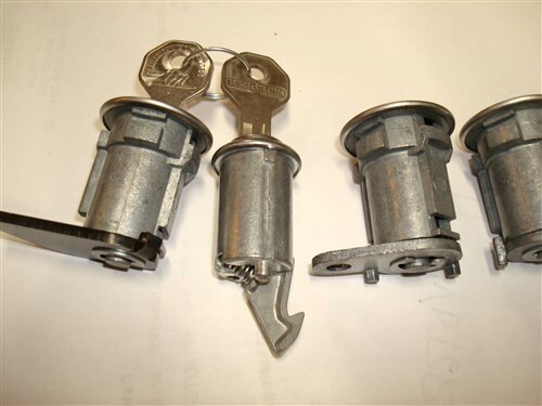 New AMC AMX Javelin Rebel Door Trunk Glove Locks & Original Logo Keys ...