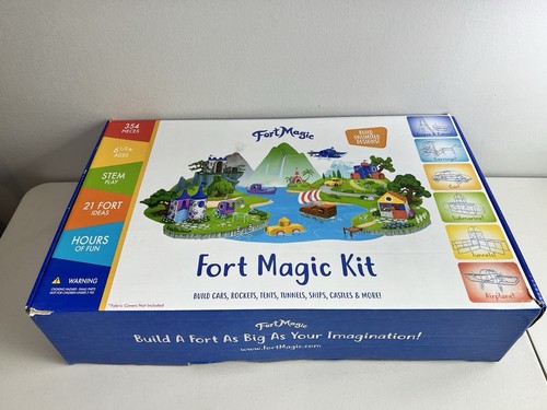Fort Magic Fort Building Play Kit 354 Piece Building Kit COMPLETE NEAR ...