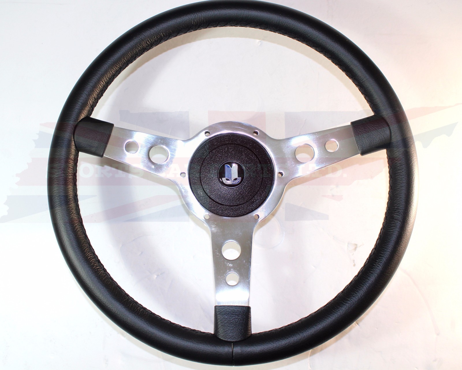 New 15" Leather Steering Wheel & Hub Adaptor Triumph TR4 TR250 TR6 Made ...