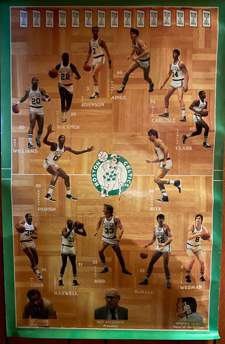 1983-84 Boston Celtics NBA World Champions Poster Bird Parish McHale DJ ...