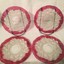Vintage Indiana Glass Garland Ruby Flash Bread/Dessert 4 Plates Unique ...