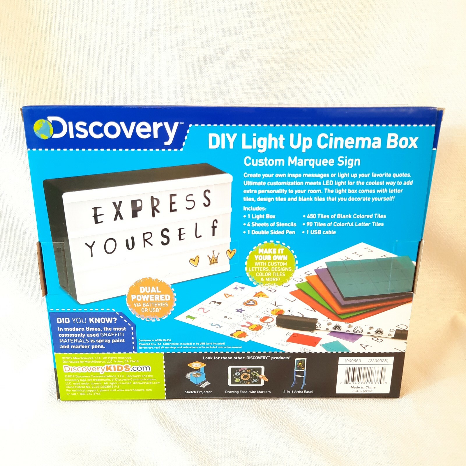 Discovery Kids DIY Light Up Cinema Box, Customizable Backlit Message ...