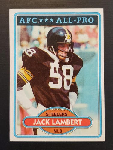 1980 Topps Football Card #280, Jack Lambert, All-Pro - Pittsburgh ...