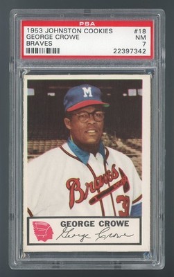 1953 Johnston Cookies Braves #18 George Crowe PSA 7 NM #22397342 | eBay