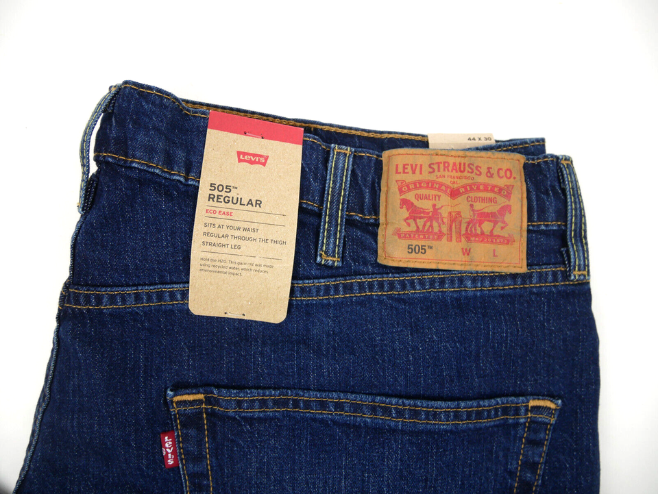 Levi's Big & Tall Mens 505 Regular Fit Jean 44 x 30 NEW Nail Loop Knot ...