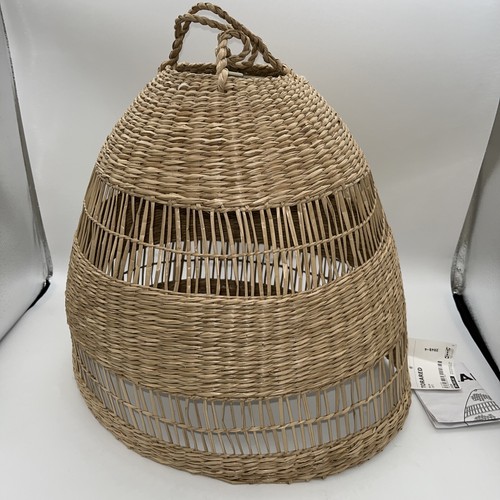 Ikea Torared Pendant Basket Lamp Shade Seagrass/Handmade 14" New | eBay