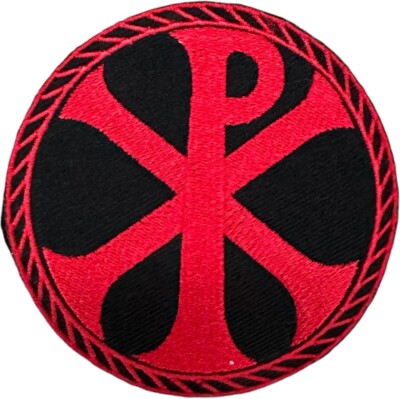 CHI-RHO CHRISTOGRAM JESUS CHRIST CHRISTIAN SYMBOL PX BLK RED TACTICAL ...