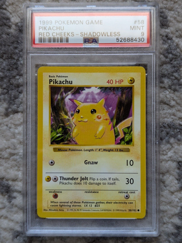 1999 Pokemon Base Set - Pikachu (58/102) - Red Cheeks - Shadowless ...