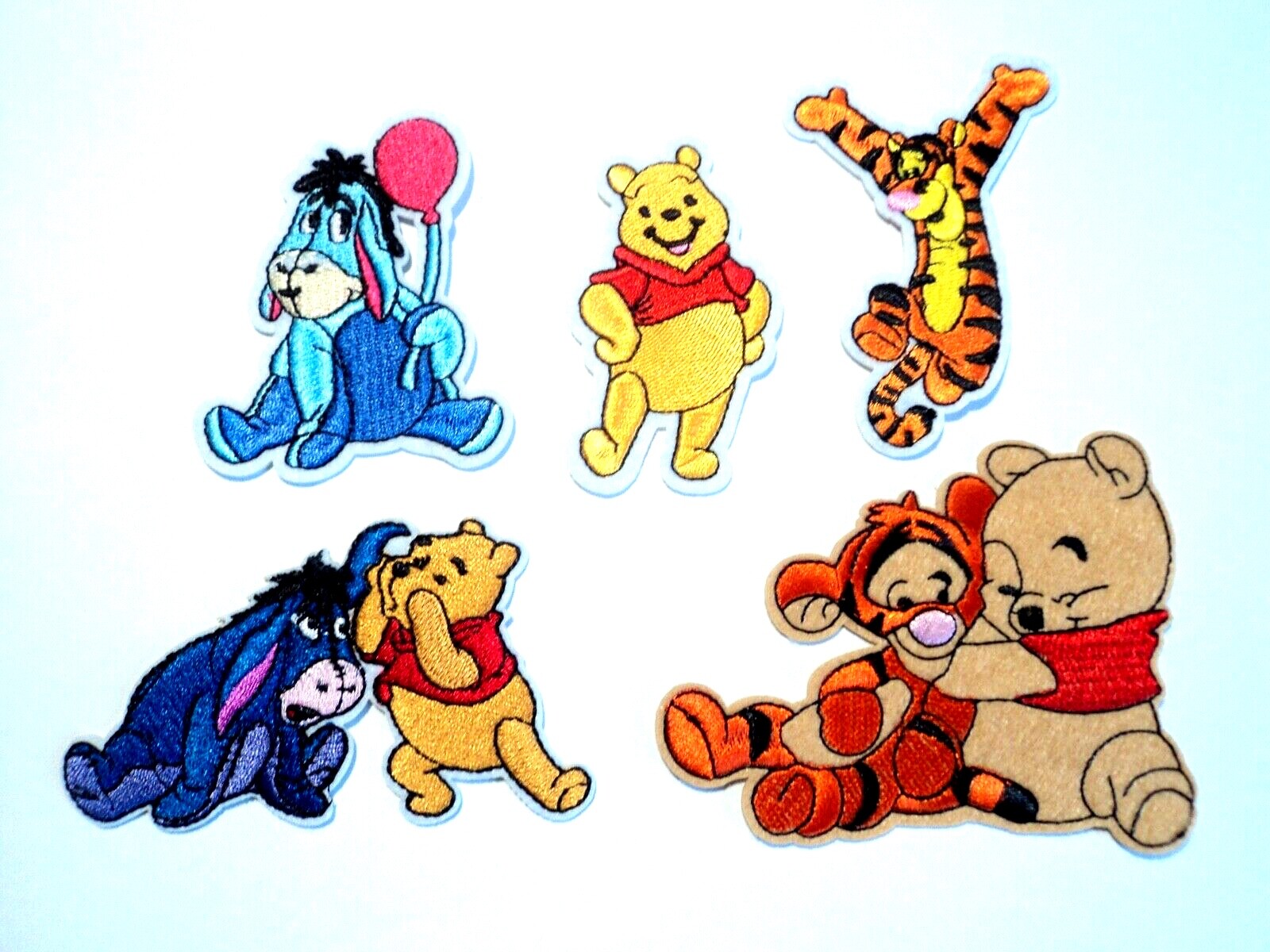 Winnie Pooh Eeyore Tigger Patches Embroidered Cloth Badge Applique Iron ...