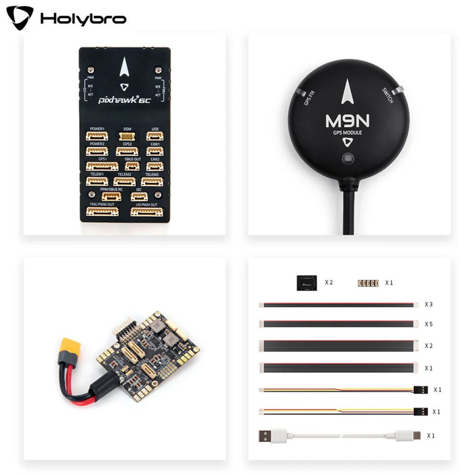 Holybro Pixhawk 6C Flight Controller Baseboard PM02/06/07 Power Module ...
