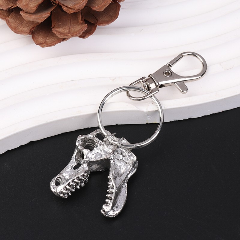 Dinosaur Skull Keychain Tyrannosaurus Rex Cyberpunk Gothic Jewelry Gift ...