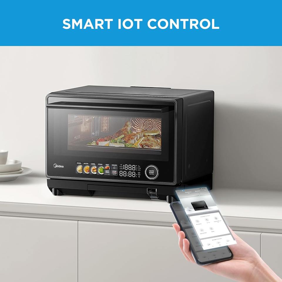 Midea 4-In-1 Multifunctional Microwave Steam Oven, Combo Air Fryer ...