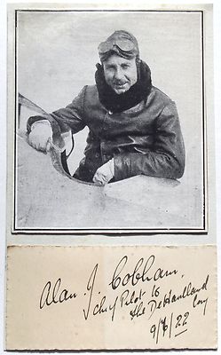 Sir Alan Cobham British Aviation Pioneer Record Holder Autograph ''Rare ...