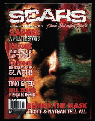 Scars Vol 1 #2 Horror Film Magazine Rob Zombie John Carpenter ...
