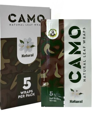 CAMO Self-Rolling Natural Leaf Wraps 125mm wraps - NATURAL Flavor (Full ...