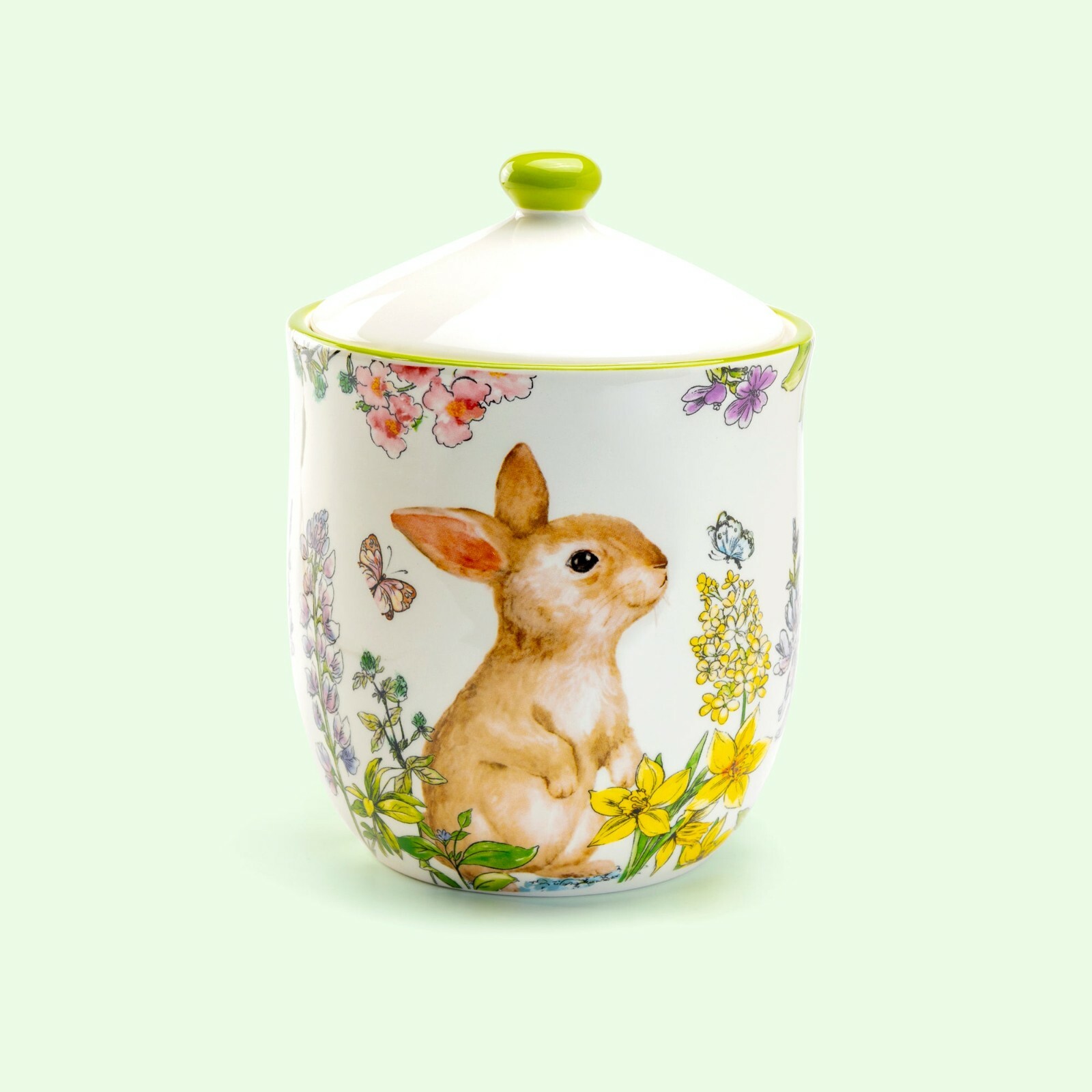 Grace Teaware Spring Garden Bunny Canister | eBay