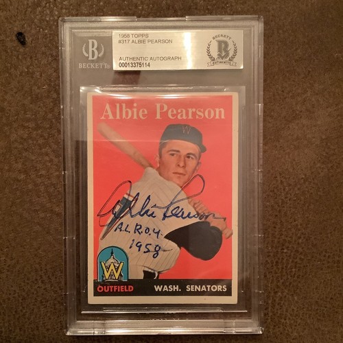 1958 Topps #317 Albie Pearson Signed Rookie Card Auto Rc Autograph ...