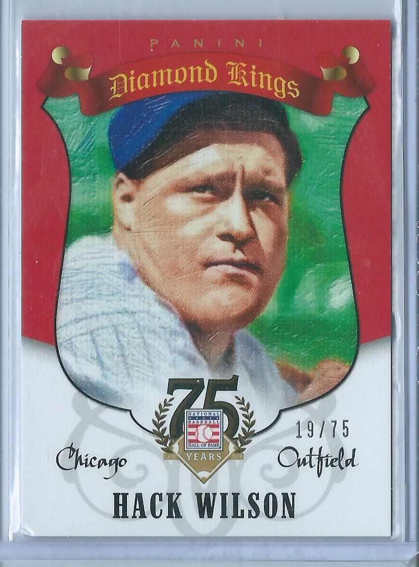 2014 Panini Hall of Fame Hack Wilson Diamond Kings RED #50 19/75 HOF ...
