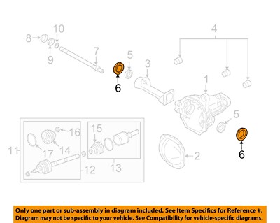 FORD OEM 06-17 Expedition Front Suspension Carrier Front Axles-Seal ...