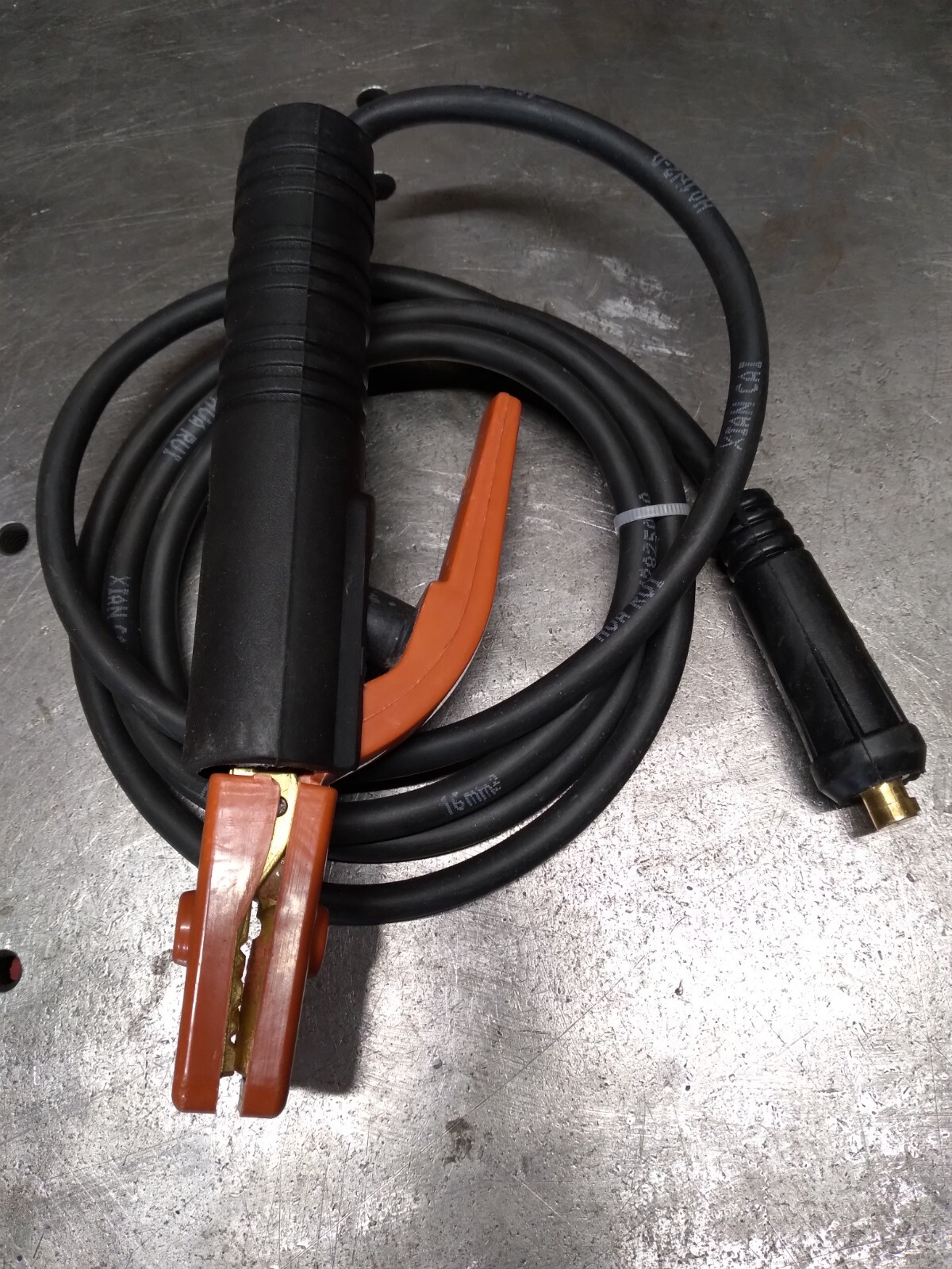 Welding Electrode Stick Holder 200 Amp 6 ft with Small Dinse 10/25 ...