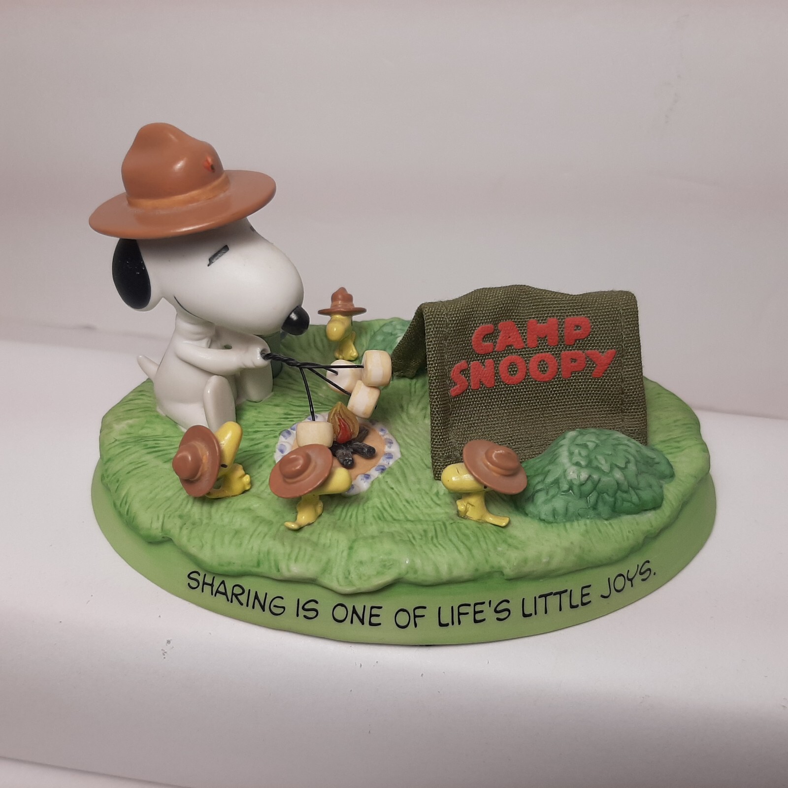 Hallmark Peanuts Ceramic Figurine Campfire Friends Snoopy Woodstock Camping | eBay