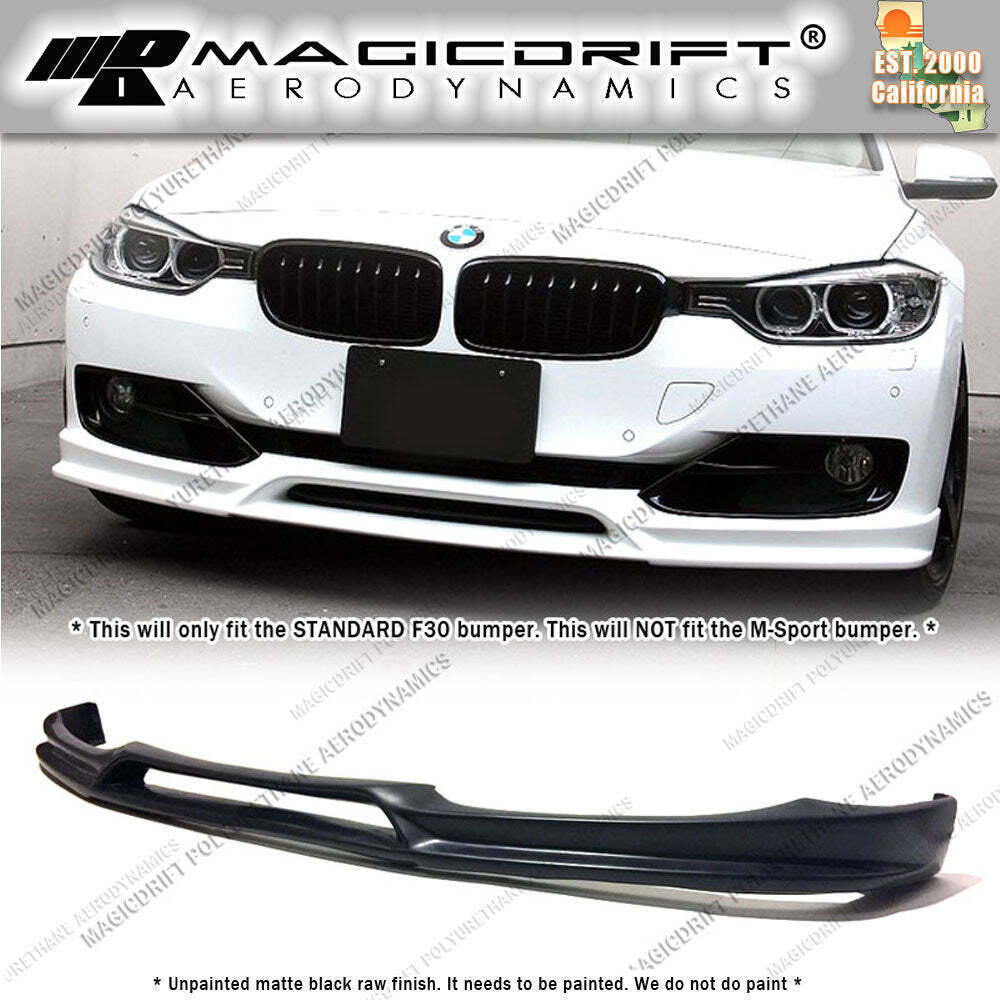 For 12-15 BMW F30 Base 3-Series 3D Style PU Front Bumper Lip Spoiler ...