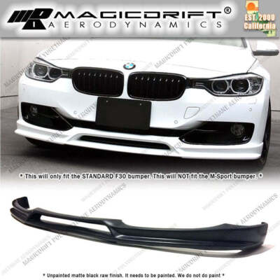 For 12-15 BMW F30 Base 3-Series 3D Style PU Front Bumper Lip Spoiler ...