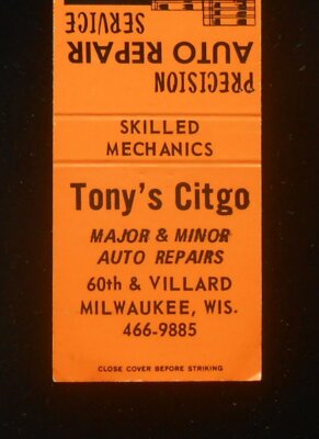 1960s? Tony's Citgo Gas Auto Repairs 60th & Villard Milwaukee WI ...