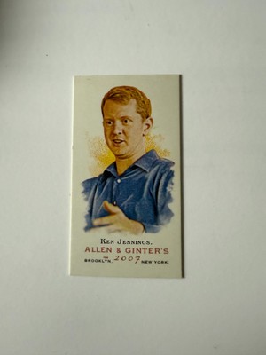 2007 TOPPS ALLEN & GINTER MINI KEN JENNINGS #319 RC JEOPARDY CHAMPION ...