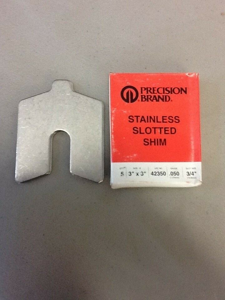 Shims Precision Stainless Slotted Shim 42350 3"x3" Gauge .050 Slot Size ...