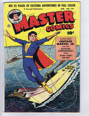 Master Comics #121 Fawcett Pub 1951 Captain Marvel Jr. & the Battling ...