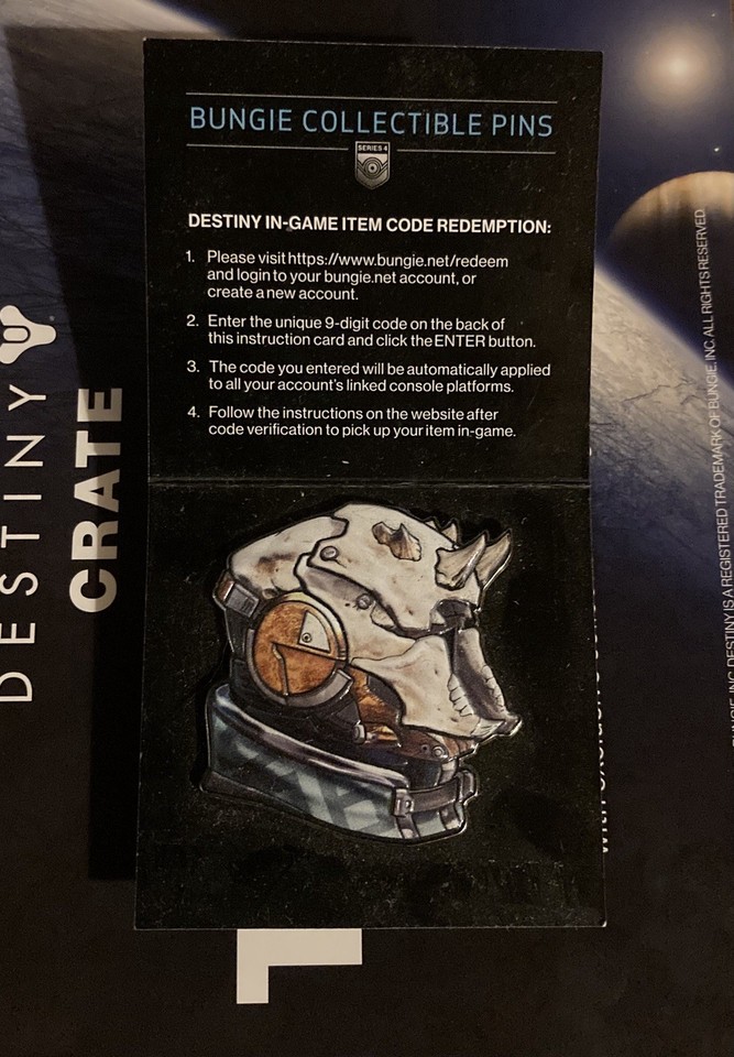 Destiny Skull of Dire Ahamkara Exotic Helmet Collectible Pin With In ...