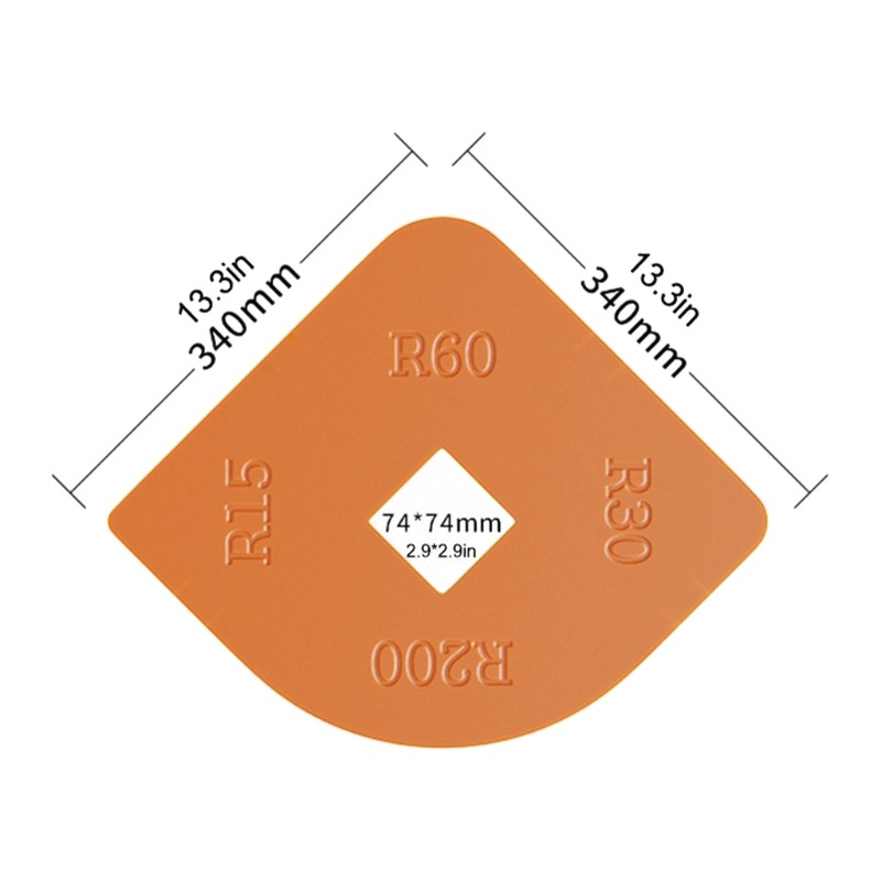 Woodworking Router Corner Radius Templates Jig Angle Circular Trimming ...