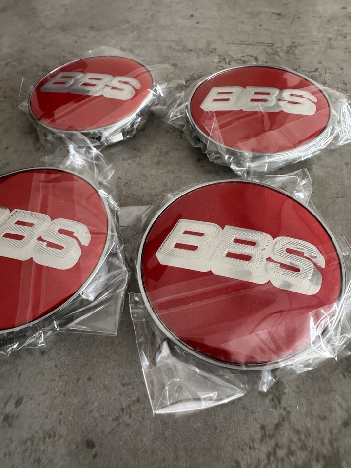 4 X BBS Wheel Centre Cap Alloy Hub Center Caps 68mm Red/Silver NEW ...