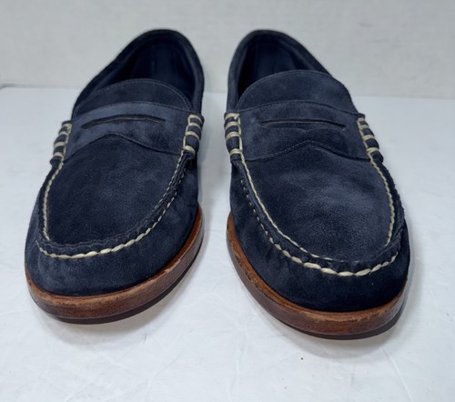 Allen Edmonds Slip-On Suede Loafers 10 D Sea Island Navy Blue Casual ...