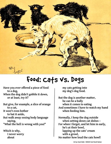 Food: Cats vs Dogs 8.5x11" Photo Print Harker Poem Poster Signed ...