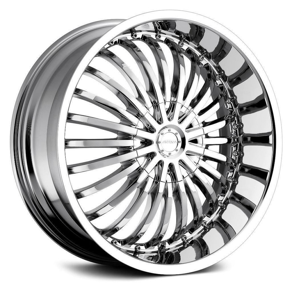 22 inch 22x8.5 Strada SPINA Chrome wheels rims 5x115 +15 | eBay