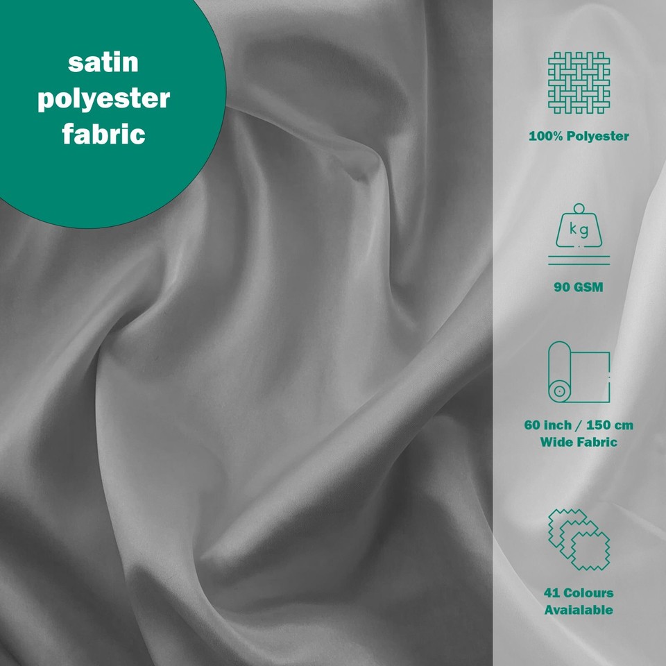 Silky Satin Liquid Fabric Plain Luxury Dress Crafts Decorations Drape ...