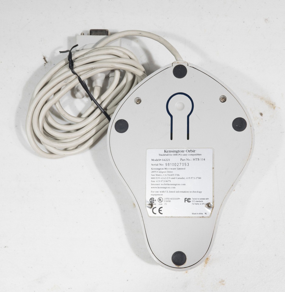 Vintage Kensington Orbit 64221 trackball mouse DB9 serial 7053 | eBay