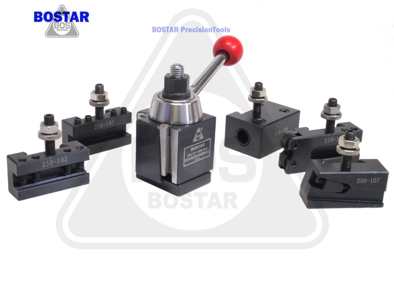 BOSTAR AXA 250-111 Wedge Type Tool Post, Tool Holder Set for Lathe 6-12 ...