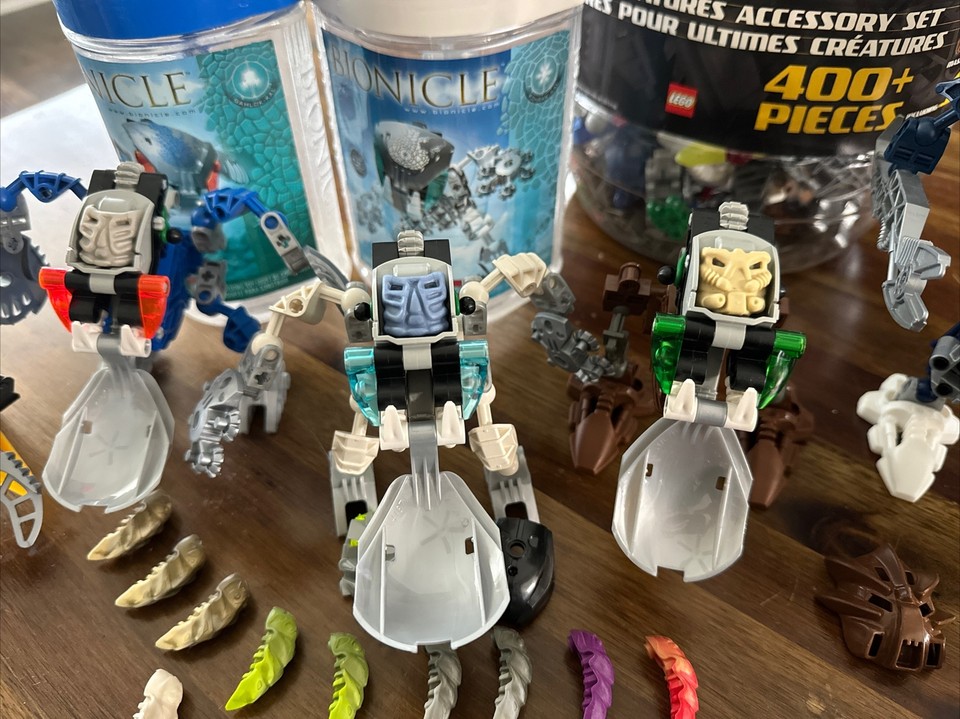 Original Bionicle Lot- Several Hundred Pieces- Tubes Included- Includes ...