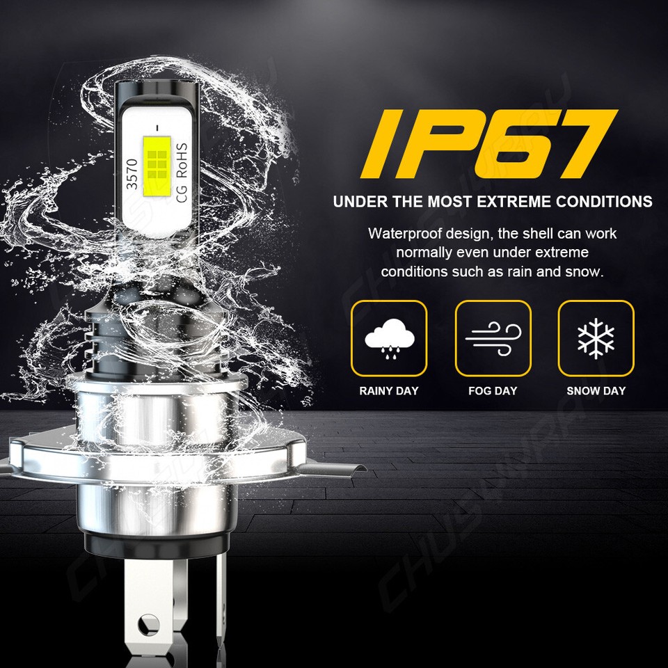 2 Ultra Bright LED headlight bulbs for Can-Am HS1 H4 12v 35/35w p ...