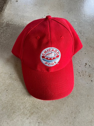CHICAGO DOGS BASEBALL CAP HAT ADJUSTABLE STRAP RED UNISEX ONE SIZE ...