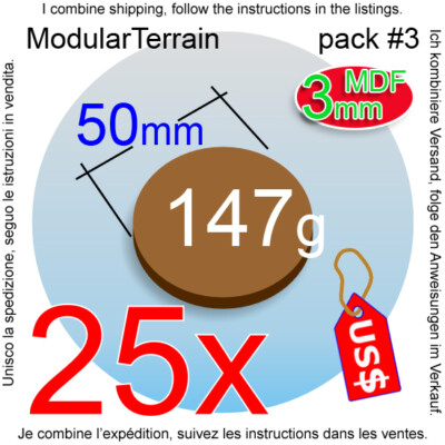 25x 3mm MDF 50mm Round Base Warhammer 40k Infinity Age Of Sigmar AOS | eBay