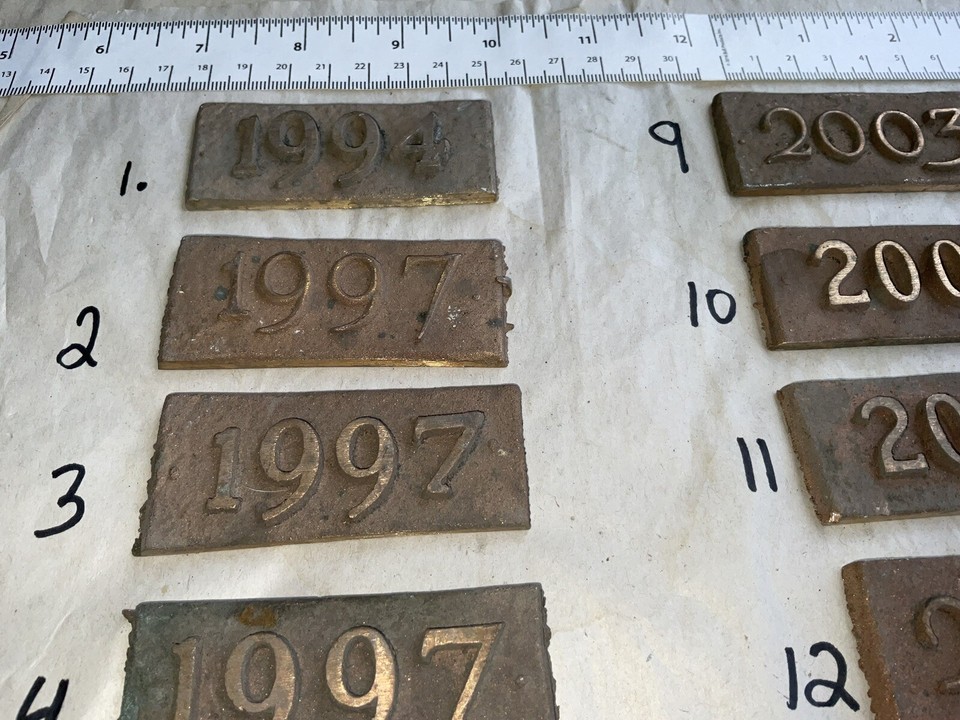 Cast Raw Bronze Date Plates Monuments Headstones Scrolls Artist Plaques ...