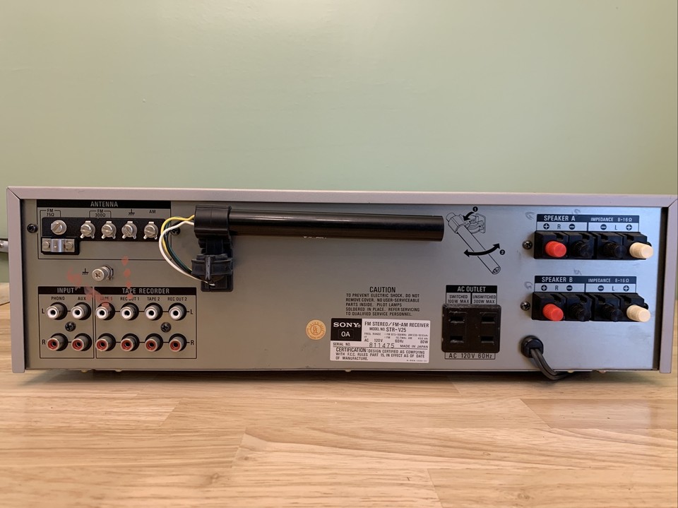 Sony STR-V25 FM Stereo FM AM Receiver Vintage | eBay